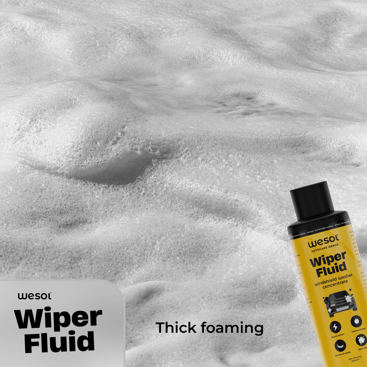 Wesol Car Wiper Liquid Windshield Washer Concentrate 200ml Quick Actio ...