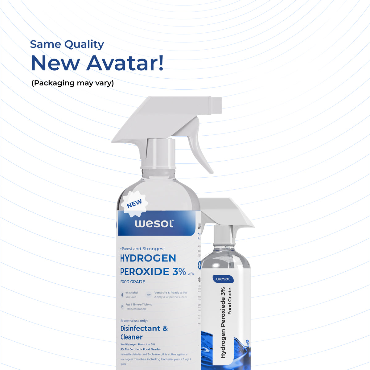 Wesol Hydrogen Peroxide 3% Food Grade | Multi-Use Disinfectant | Kills ...